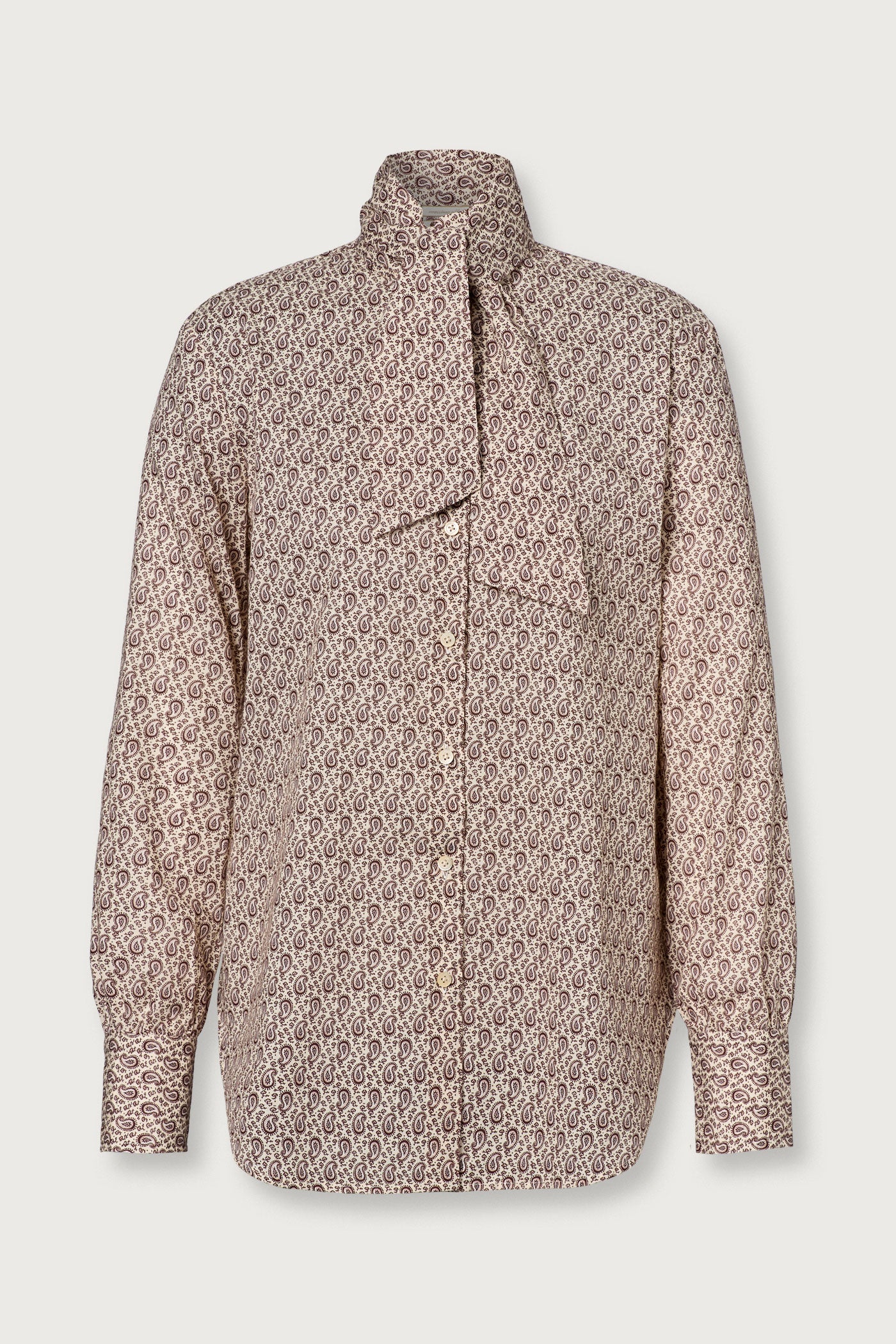 SHEILA - Cotton cashmere blouse - black bean – Massimo Alba
