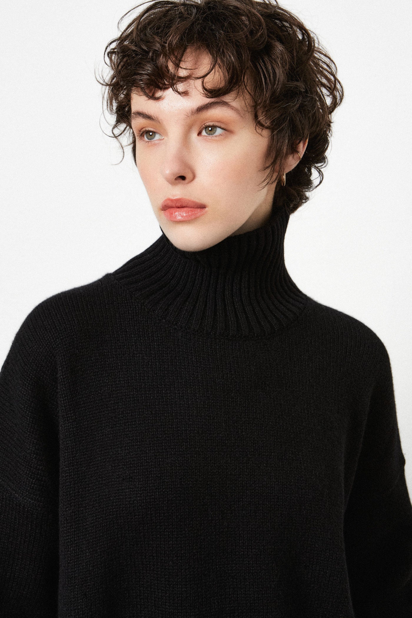 CARA - Turtleneck in pure cashmere - nero – Massimo Alba