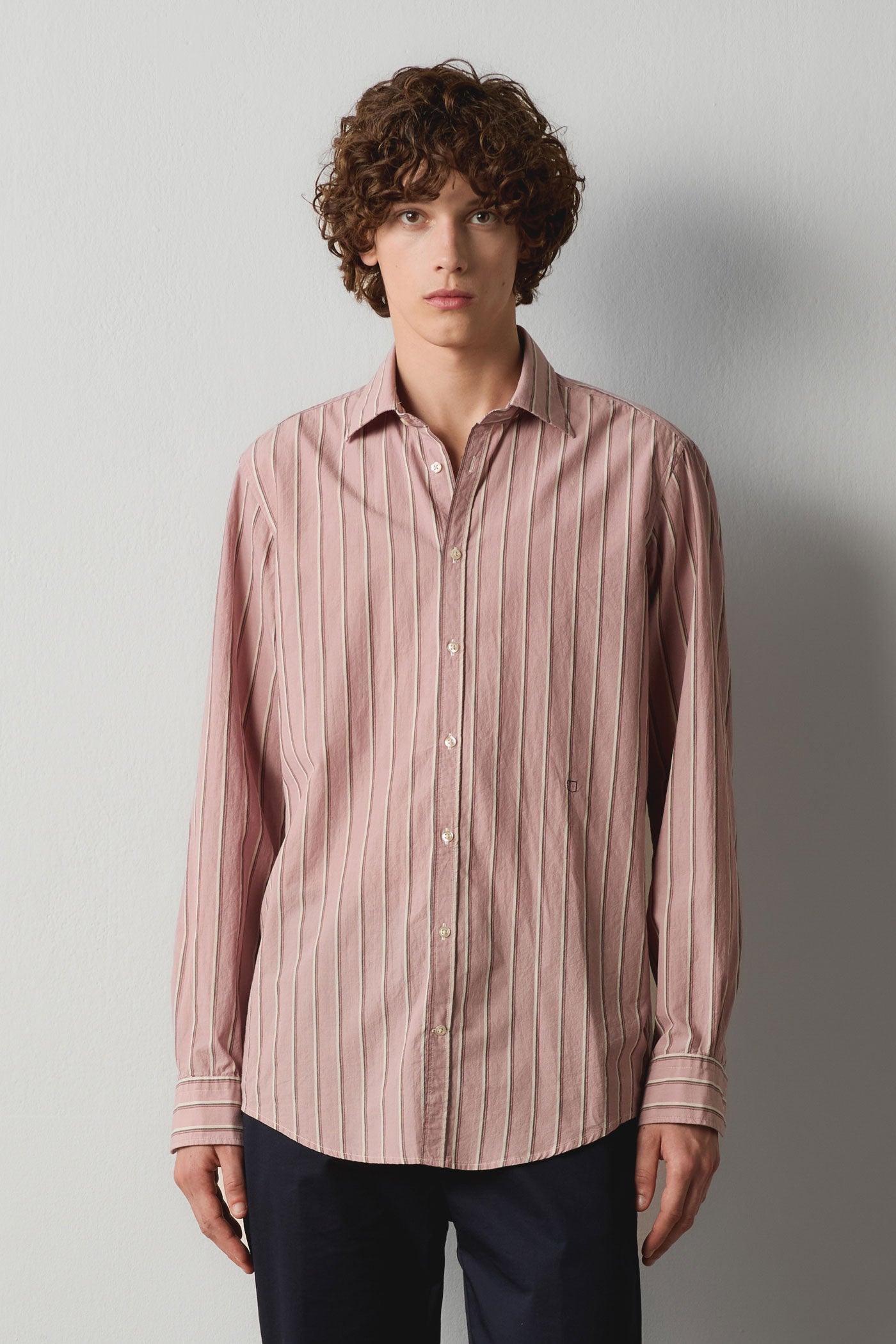 GENOVA - Cotton shirt - old rose – Massimo Alba